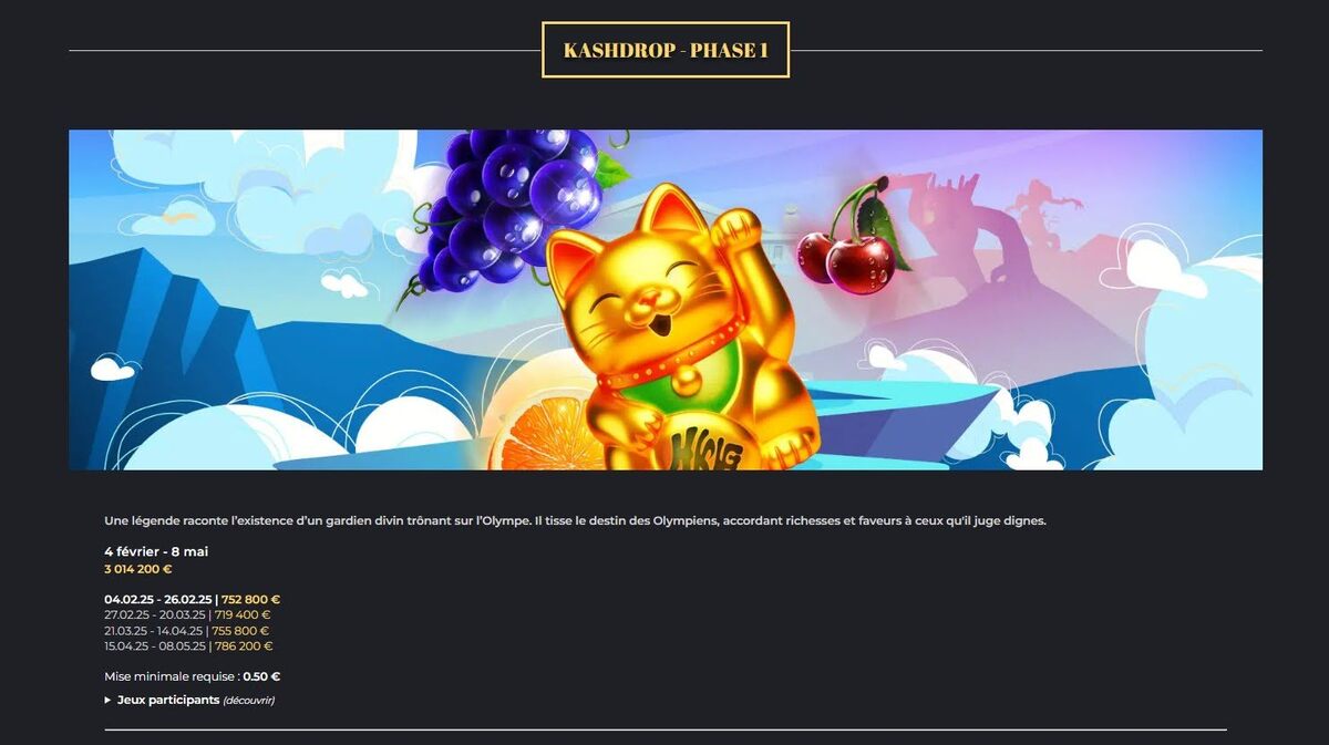 Olympe casino | Bonus 200% sans condition de mise